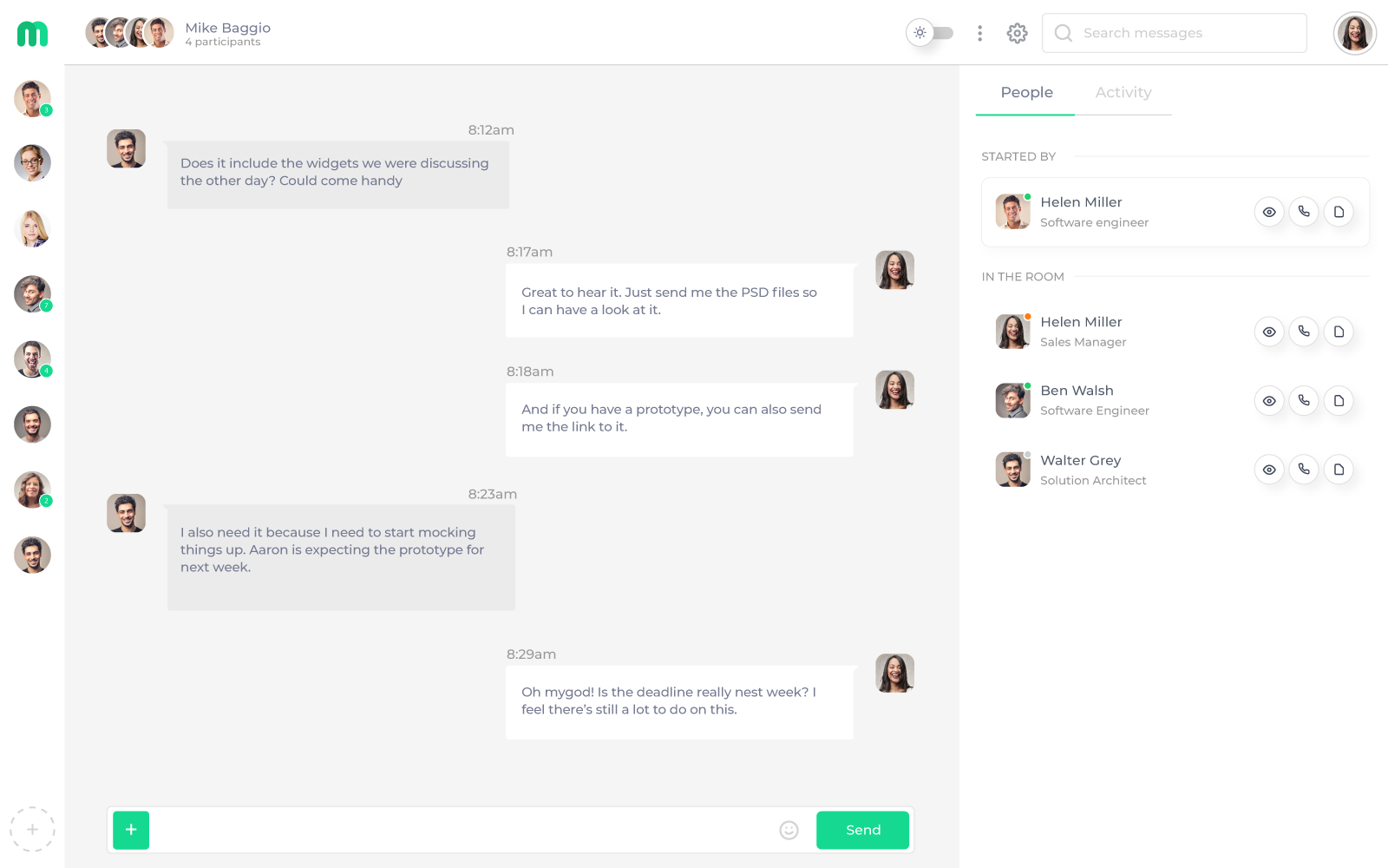 Moebius :: A VueJS 3 Chat Platform UI