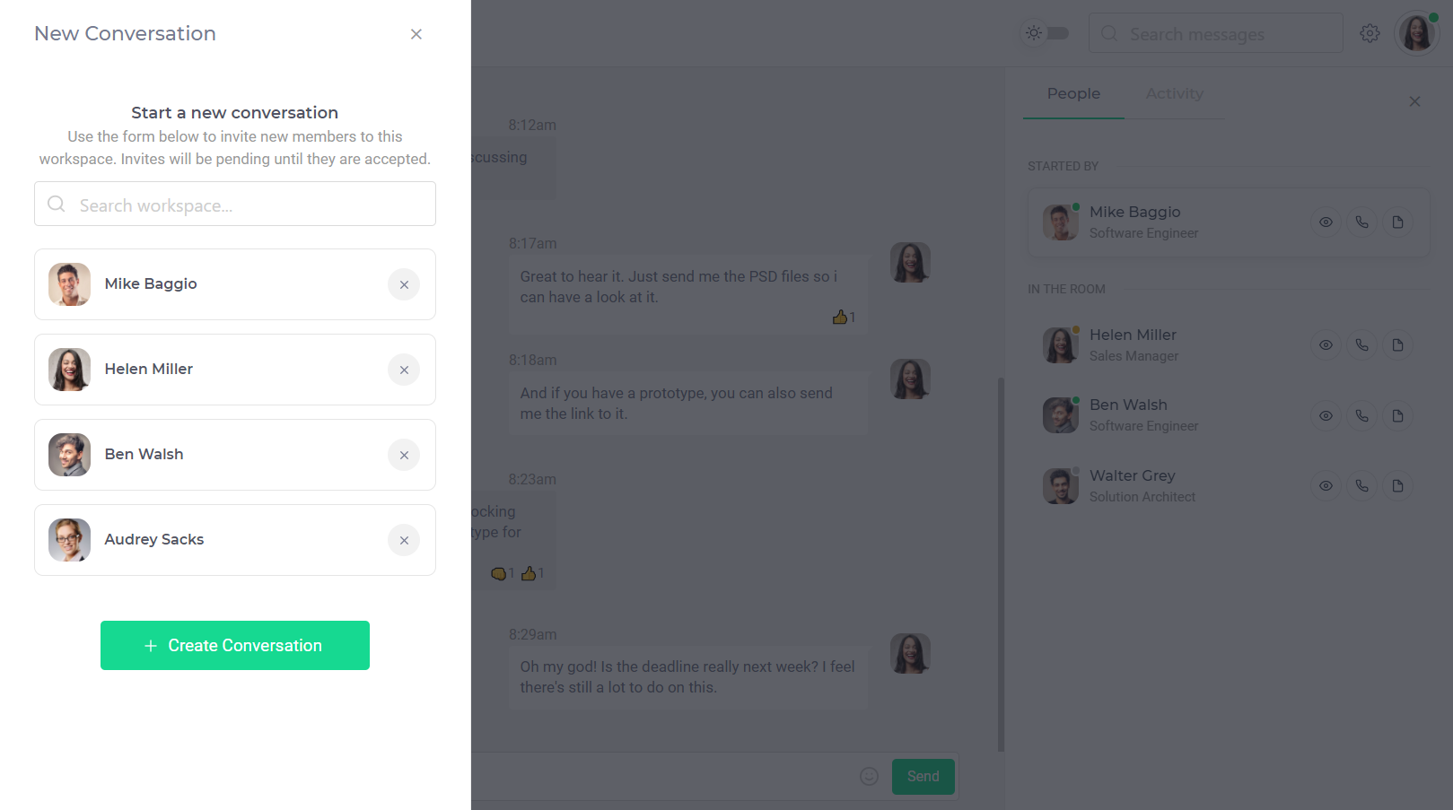 Moebius :: A VueJS 3 Chat Platform UI
