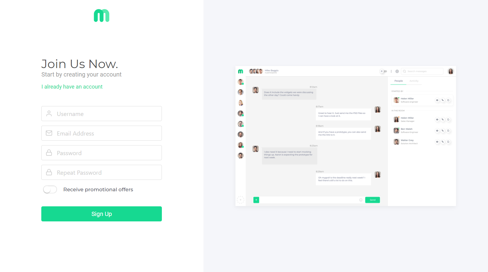 Moebius :: A VueJS 3 Chat Platform UI